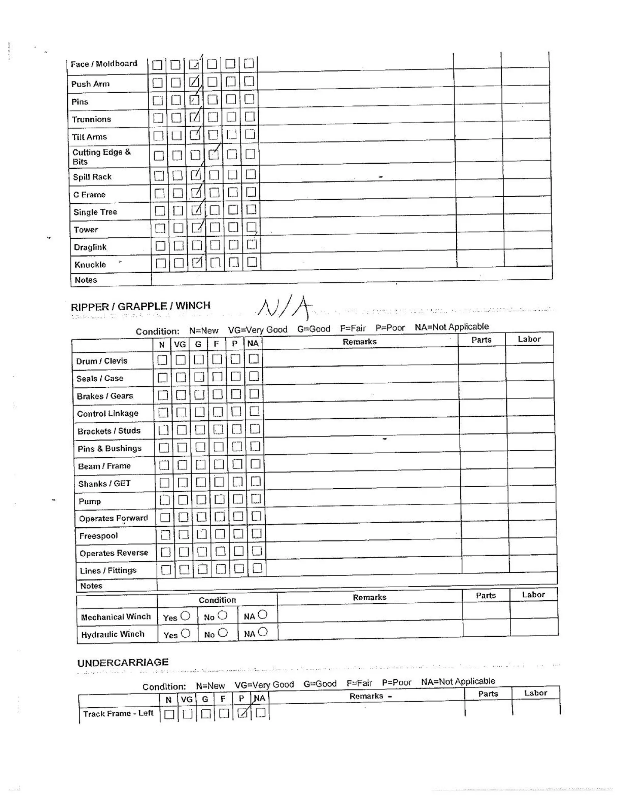 CRAWLER DOZERS CAT D6R-XL GJB00707 INSPECTION REPORT | PDF