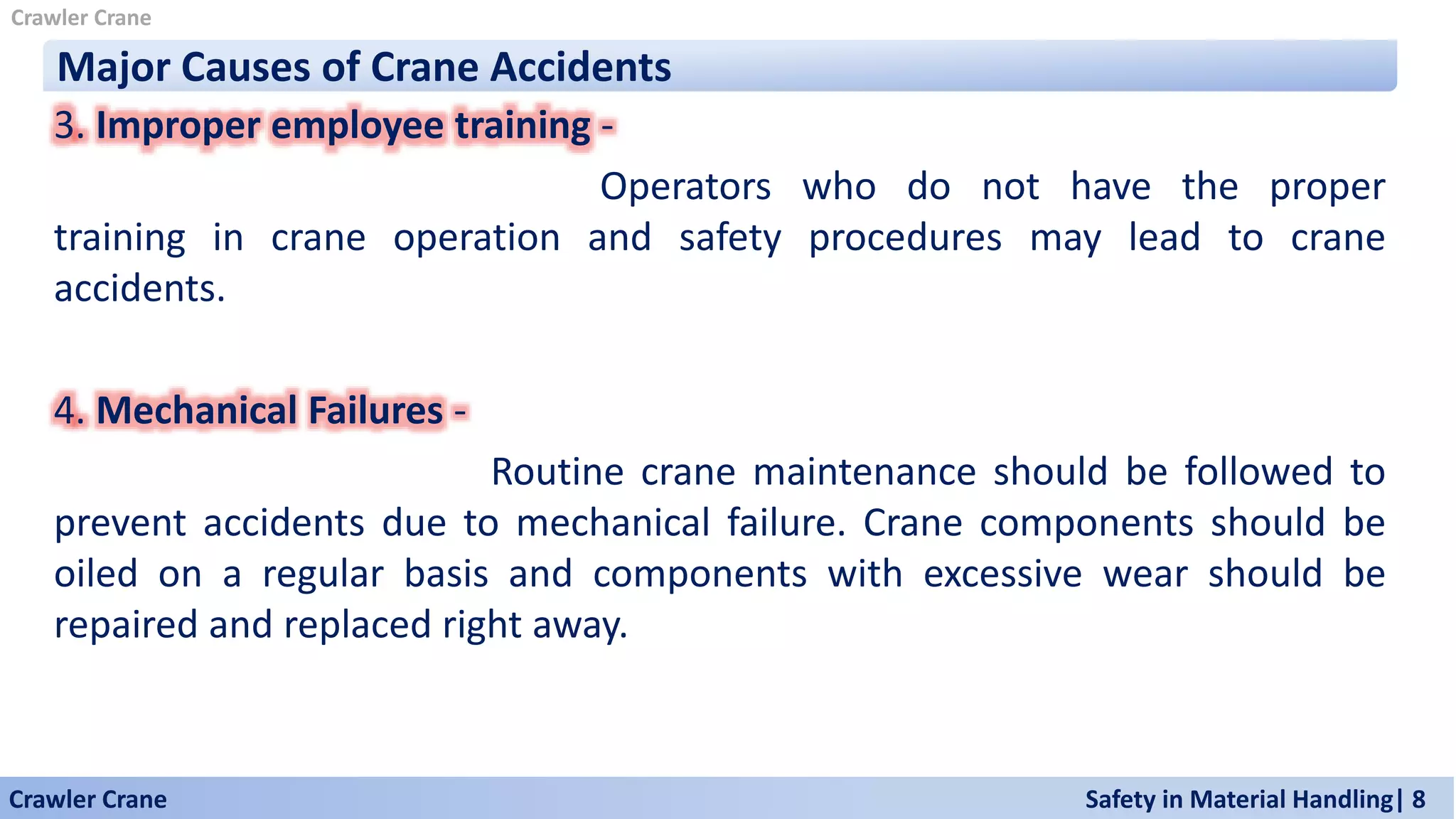 Crawler crane introduction | PPTX