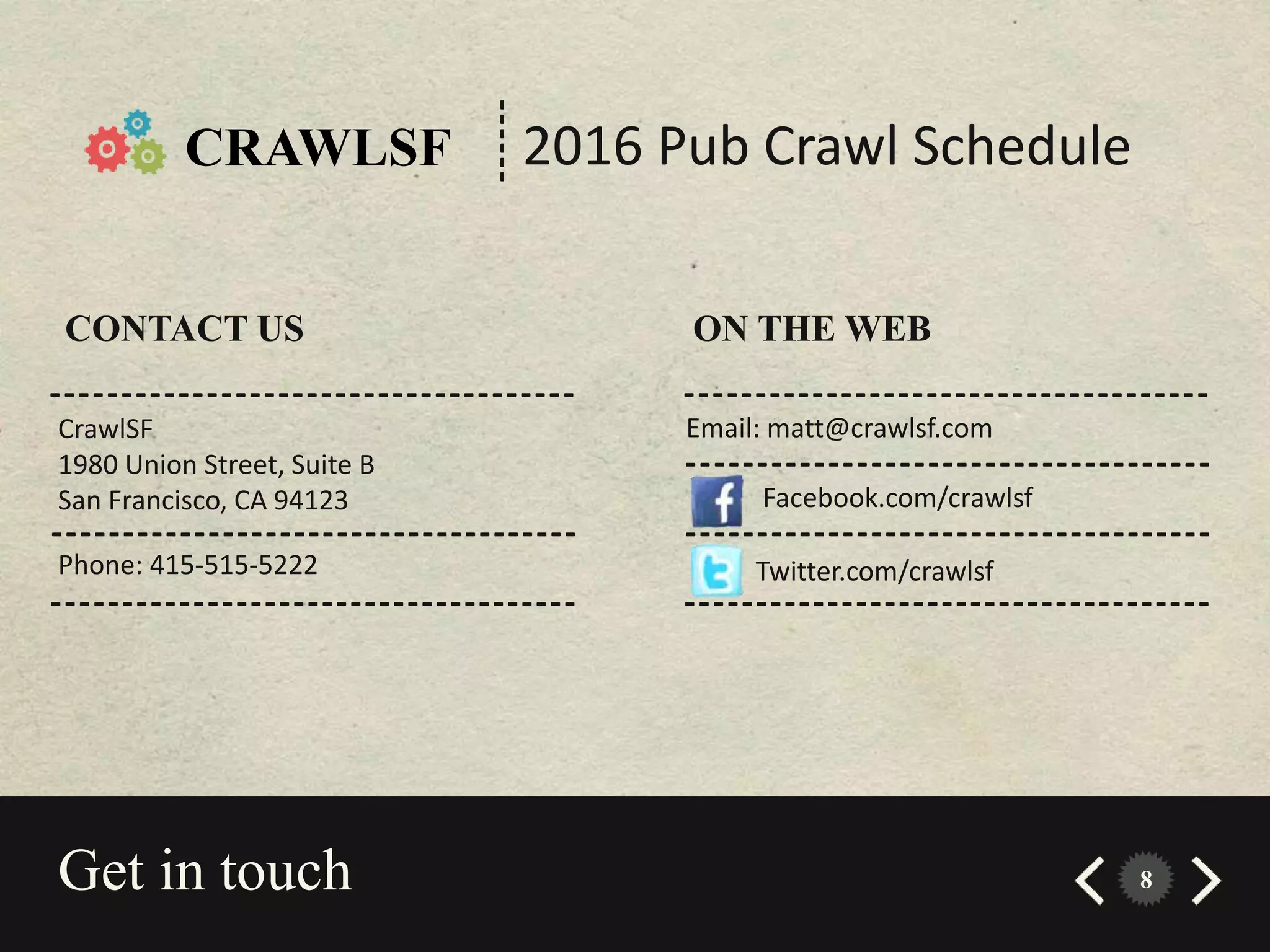 CrawlSF 2016 SPonsor Proposal | PPT