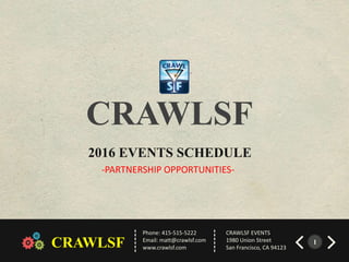 CrawlSF 2016 SPonsor Proposal | PPT