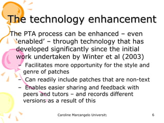 Digitally enhanced Patchwork Text Assessment workshop | PPT