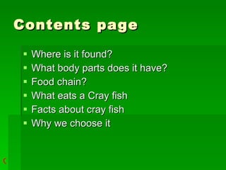 Cray fish | PPT