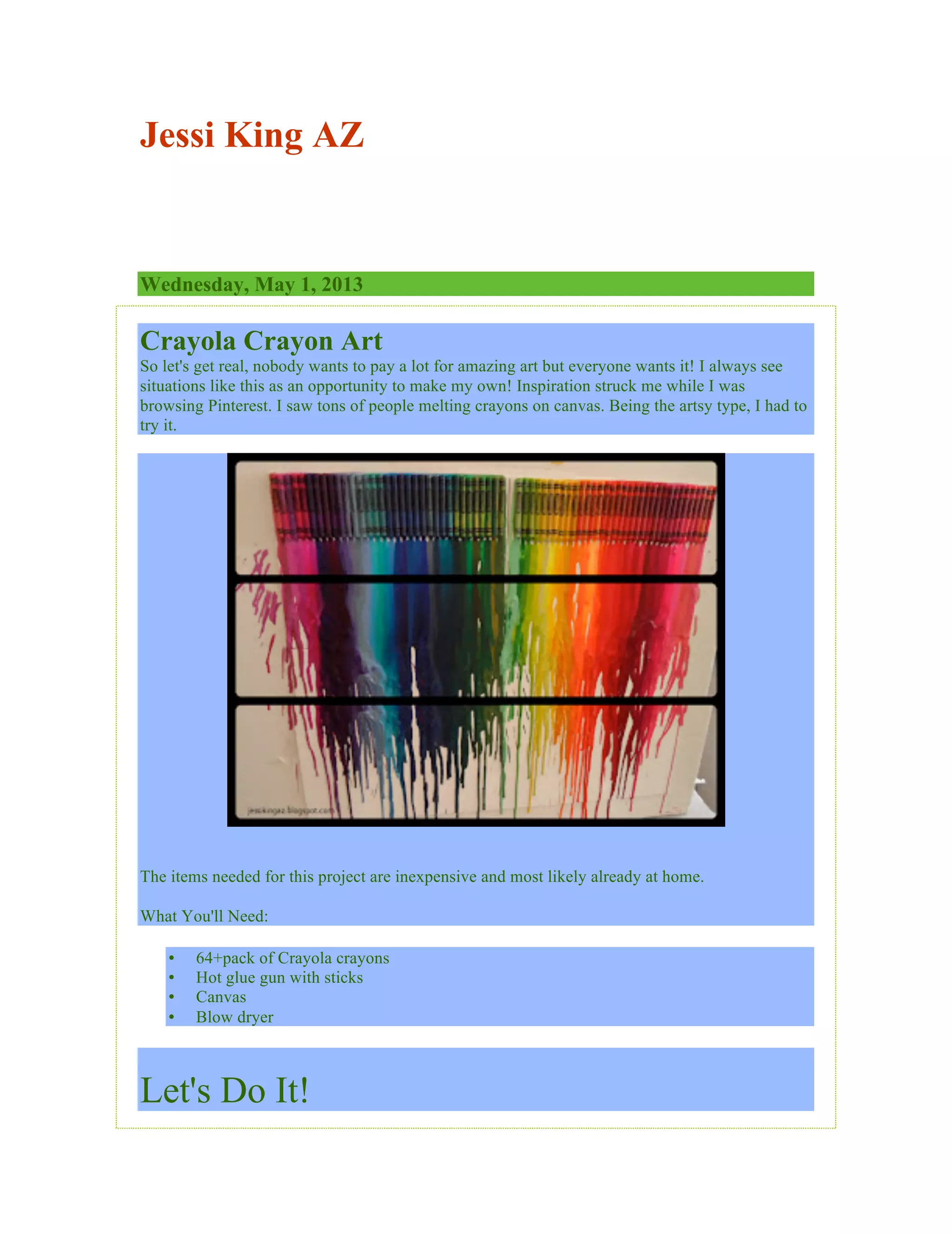 Crayola crayon-art | PDF