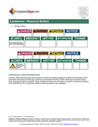 ANSI Safety Signs and Labels | PDF