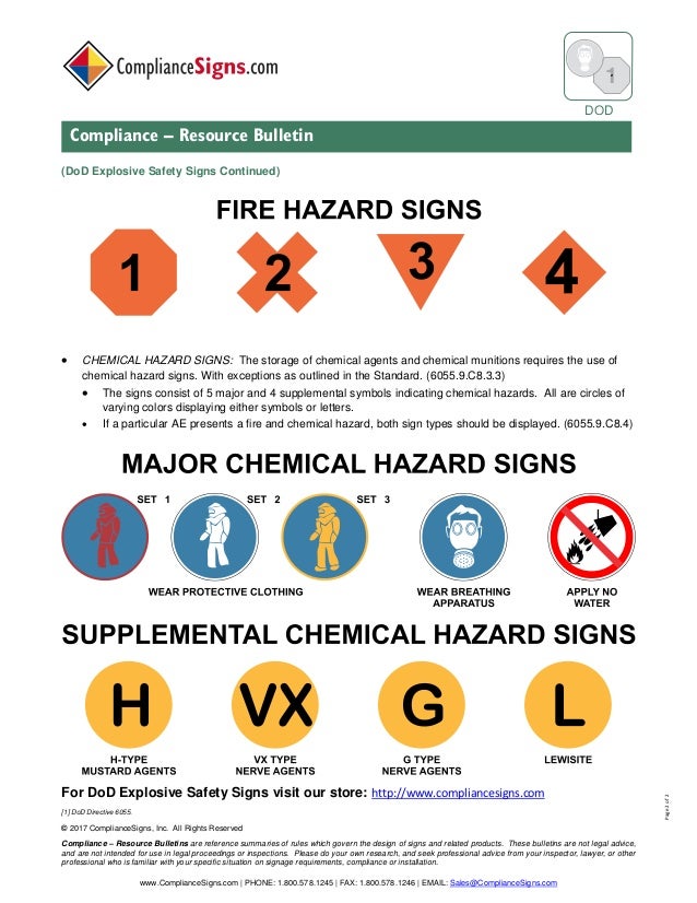 DoD Fire Division Explosive, Fire and Chemical Safety Sign Resources