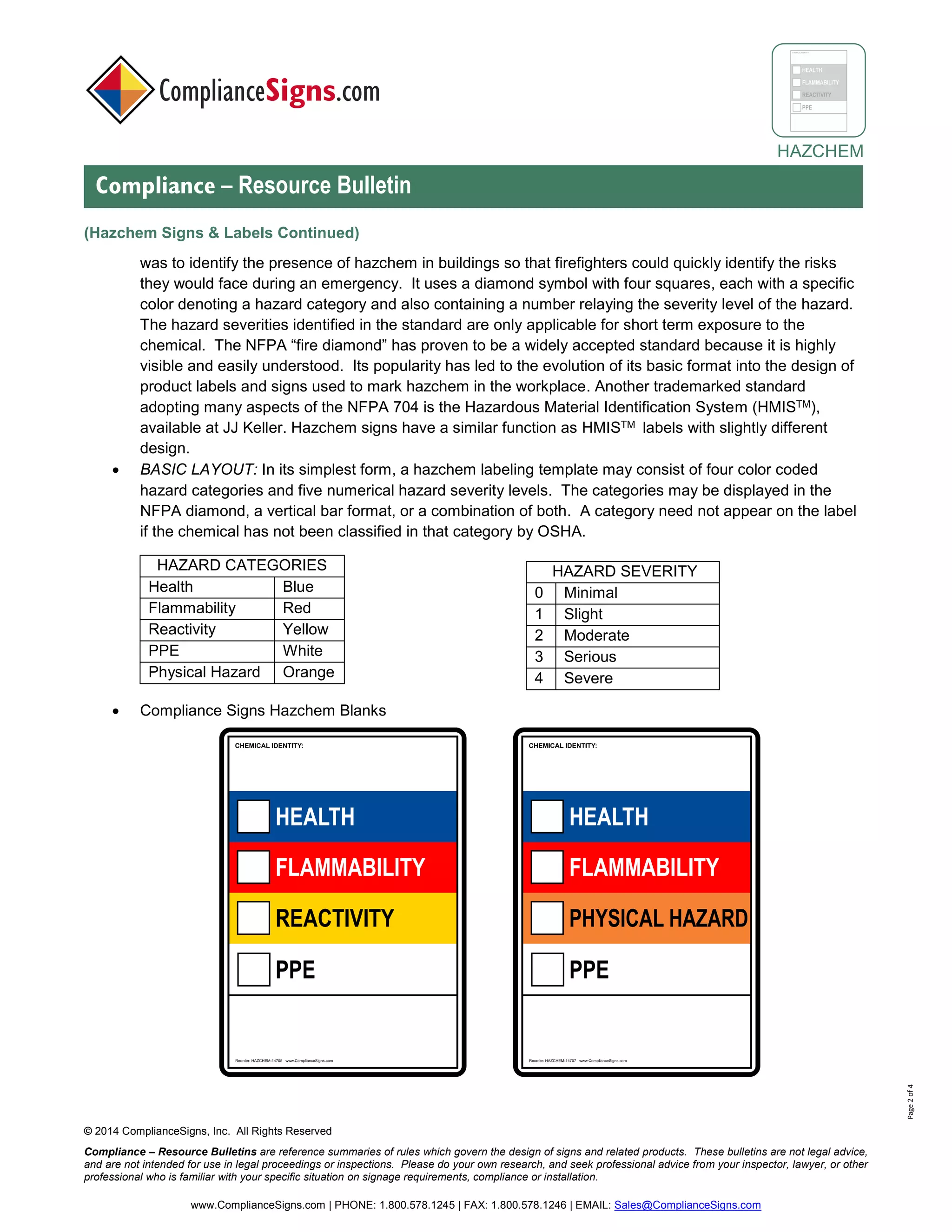 Hazardous Chemical Sign / Label Resources | PDF