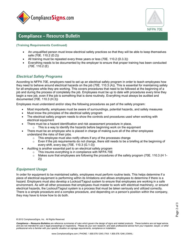 NFPA 70E Electrical Safety Resources | PDF