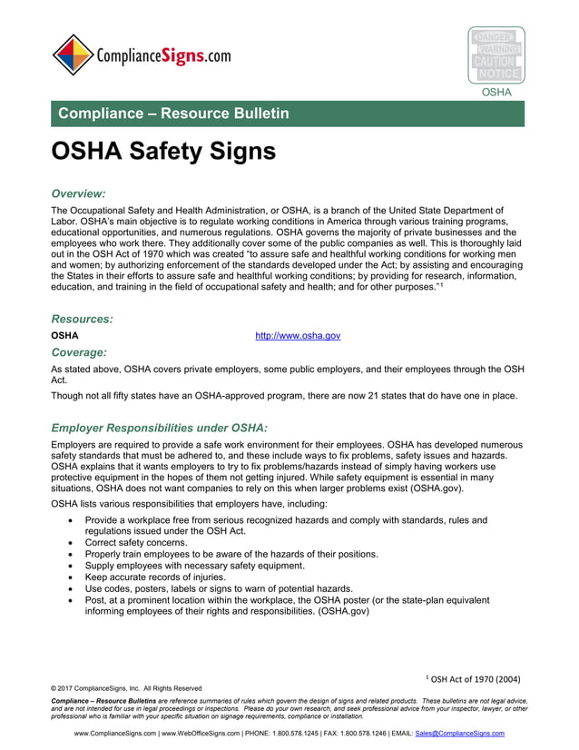 OSHA Safety Signs and Labels | PDF | First Aid | Injuries