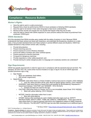 OSHA Safety Signs and Labels | PDF | First Aid | Injuries