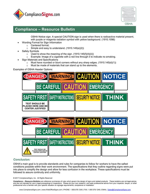 OSHA Safety Signs and Labels | PDF | First Aid | Injuries