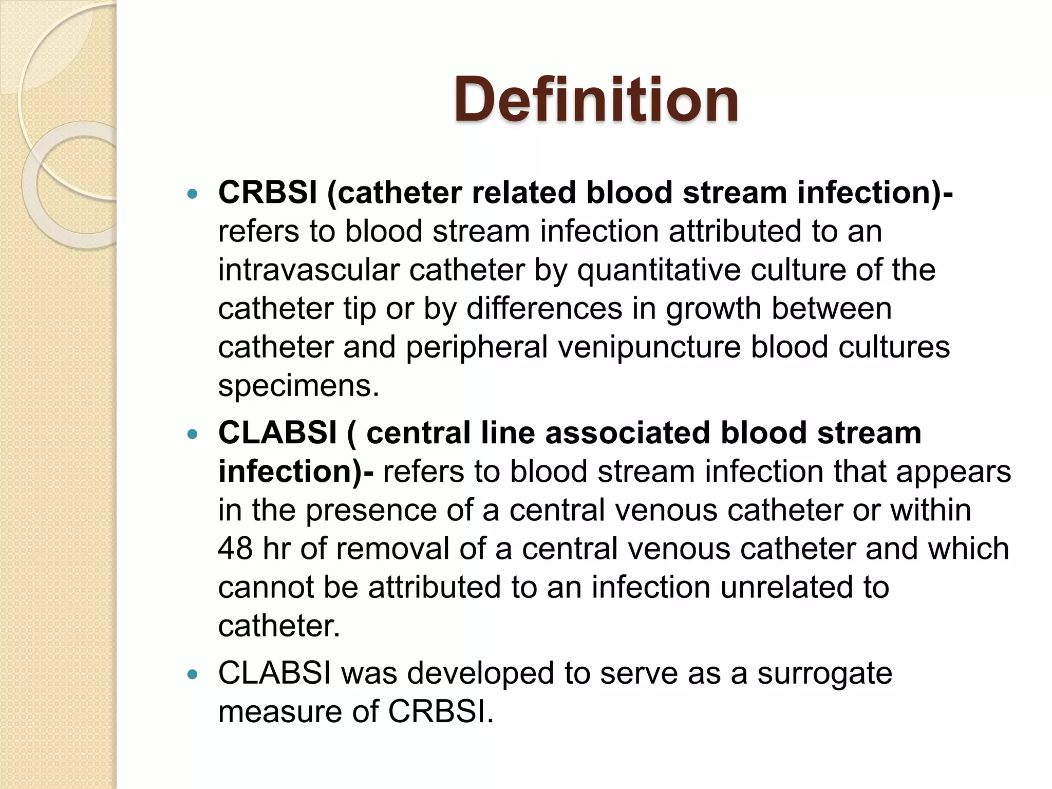 catheter related blood stream infections-complete material | PPTX