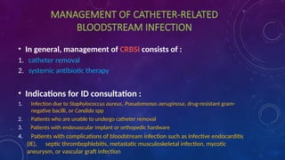 CATHETER RELATED NON HEMODIALYSIS INFECTION | PPTX | Blood Disorders ...