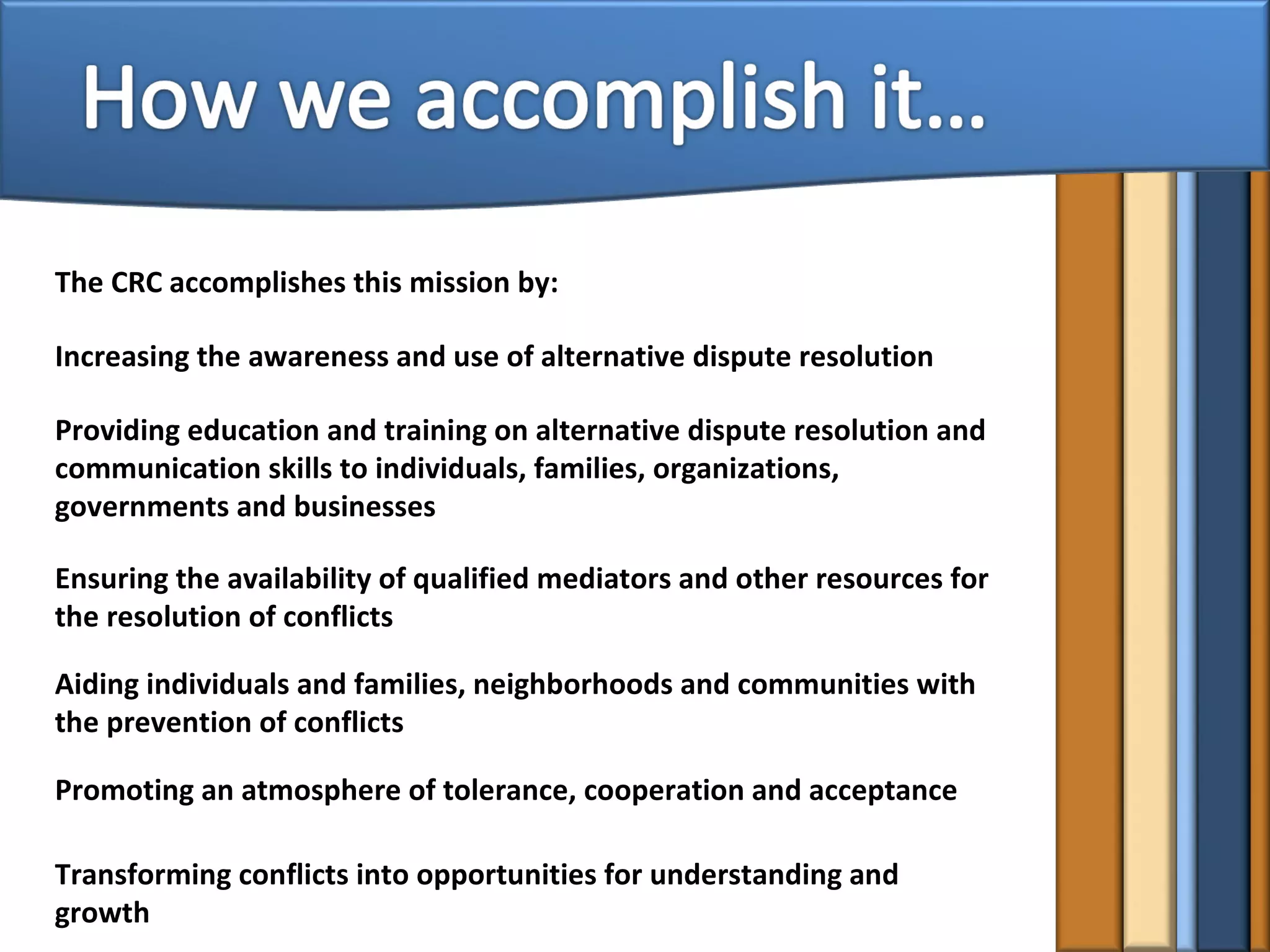 Conflict Resolution Center | PPT