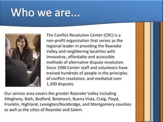 Conflict Resolution Center | PPT