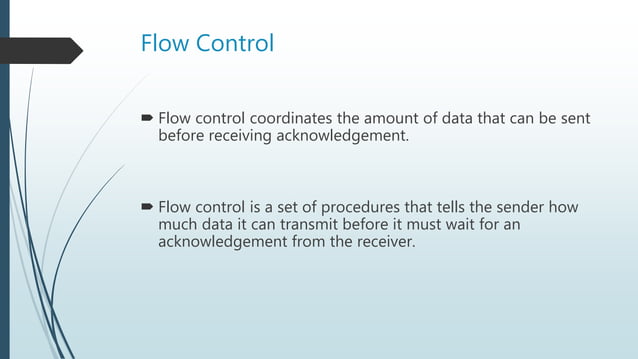 Flow control and error control techniques in the data link layer ...