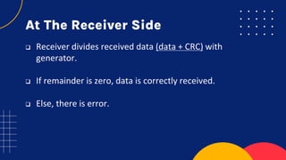 Cyclic Redundancy Check in Computers Network | PPTX