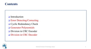 Cyclic Redundancy check approach for Error Detection | PPTX | Computer Networking | Computing