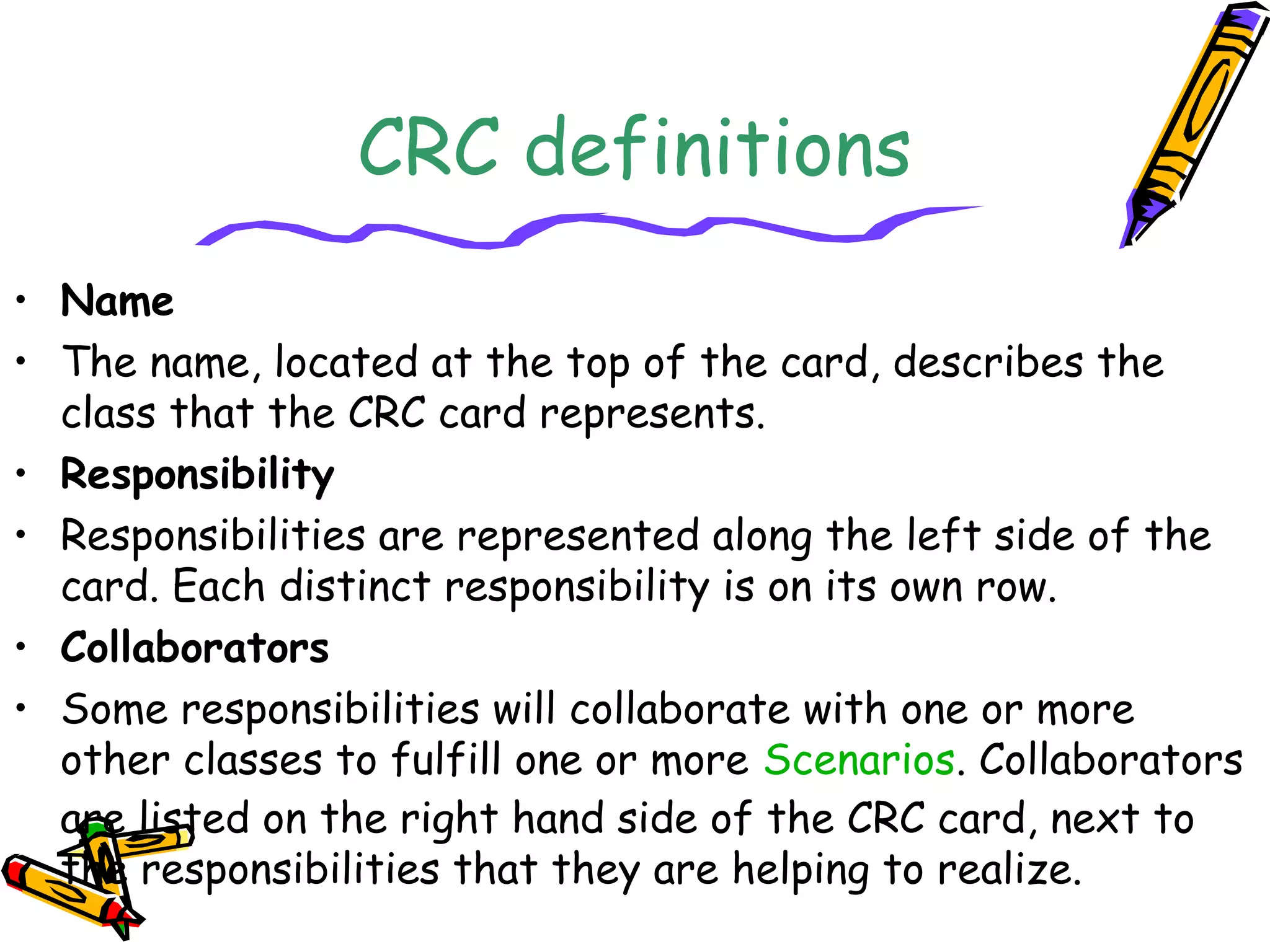 Crc cards | PPT
