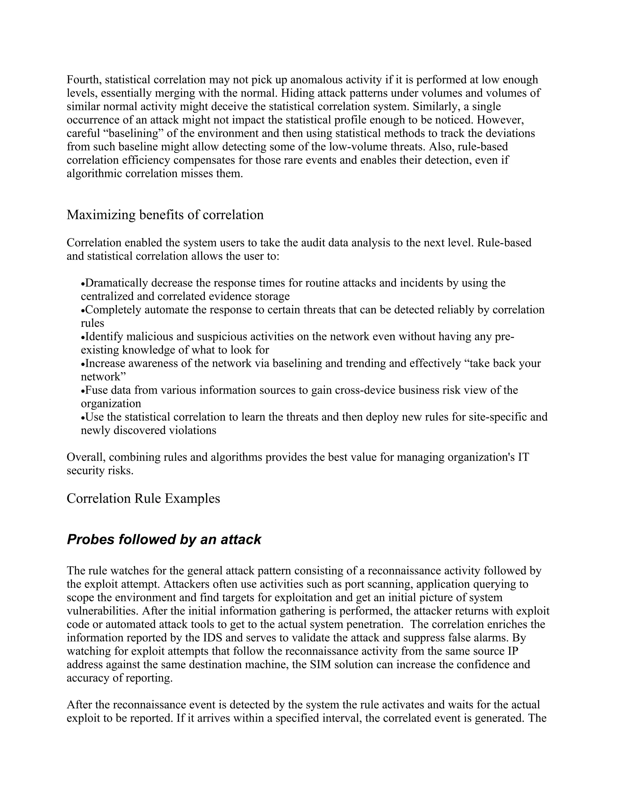 Security Event Analysis Through Correlation | DOC | Information and Network Security | Computing