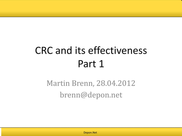 CRC and its effective | PPTX