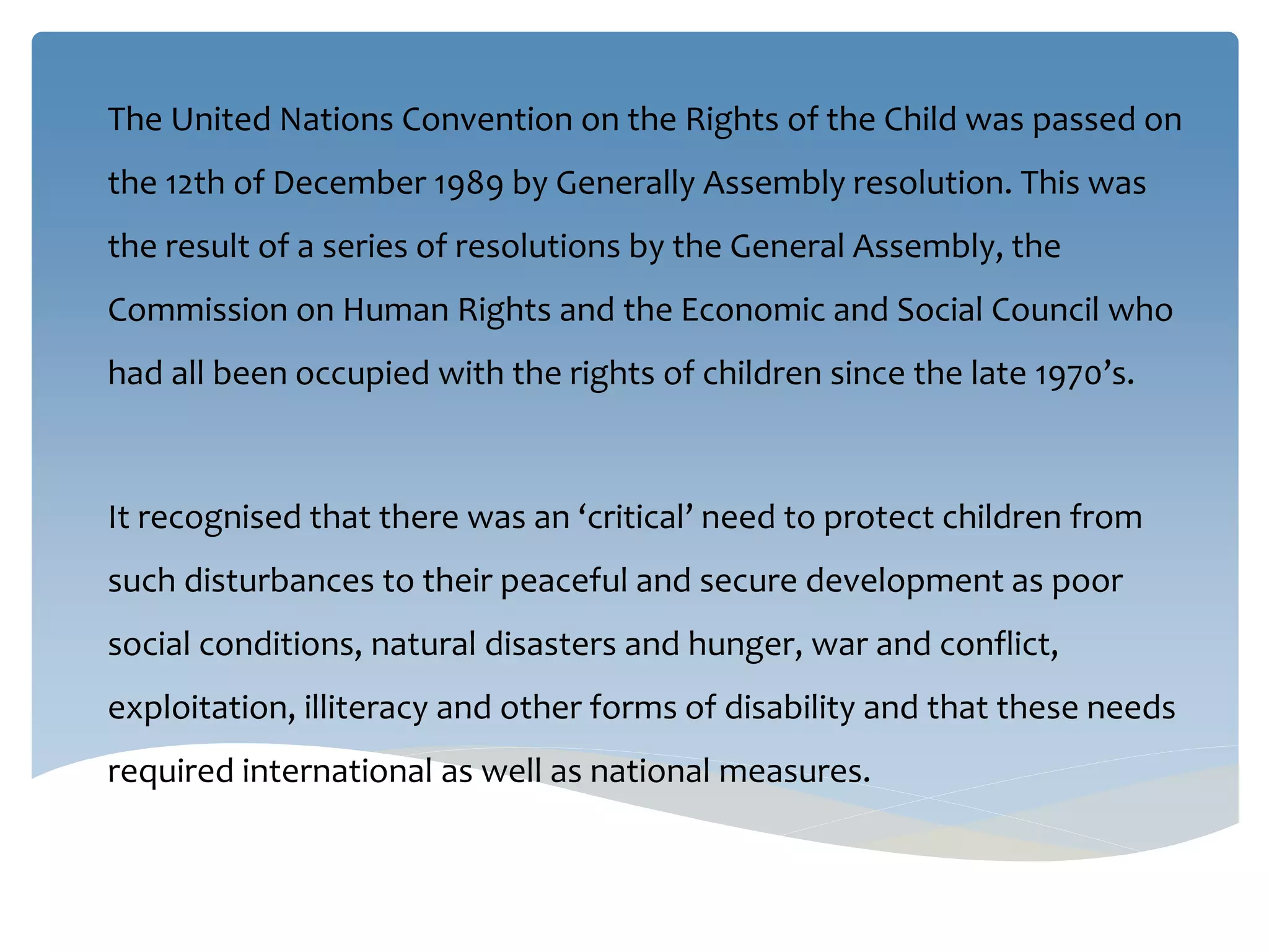 United Nations Convention on the Rights of the Child 1989 | PPTX