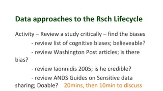 Bias and the Data Lifecycle | PPT