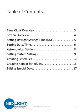 NEXLIGHT CRC6100 PROGRAMMING MANUAL | PPTX