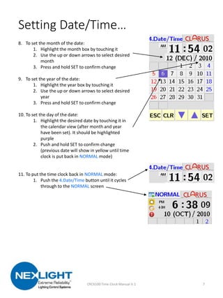 NEXLIGHT CRC6100 PROGRAMMING MANUAL | PPTX