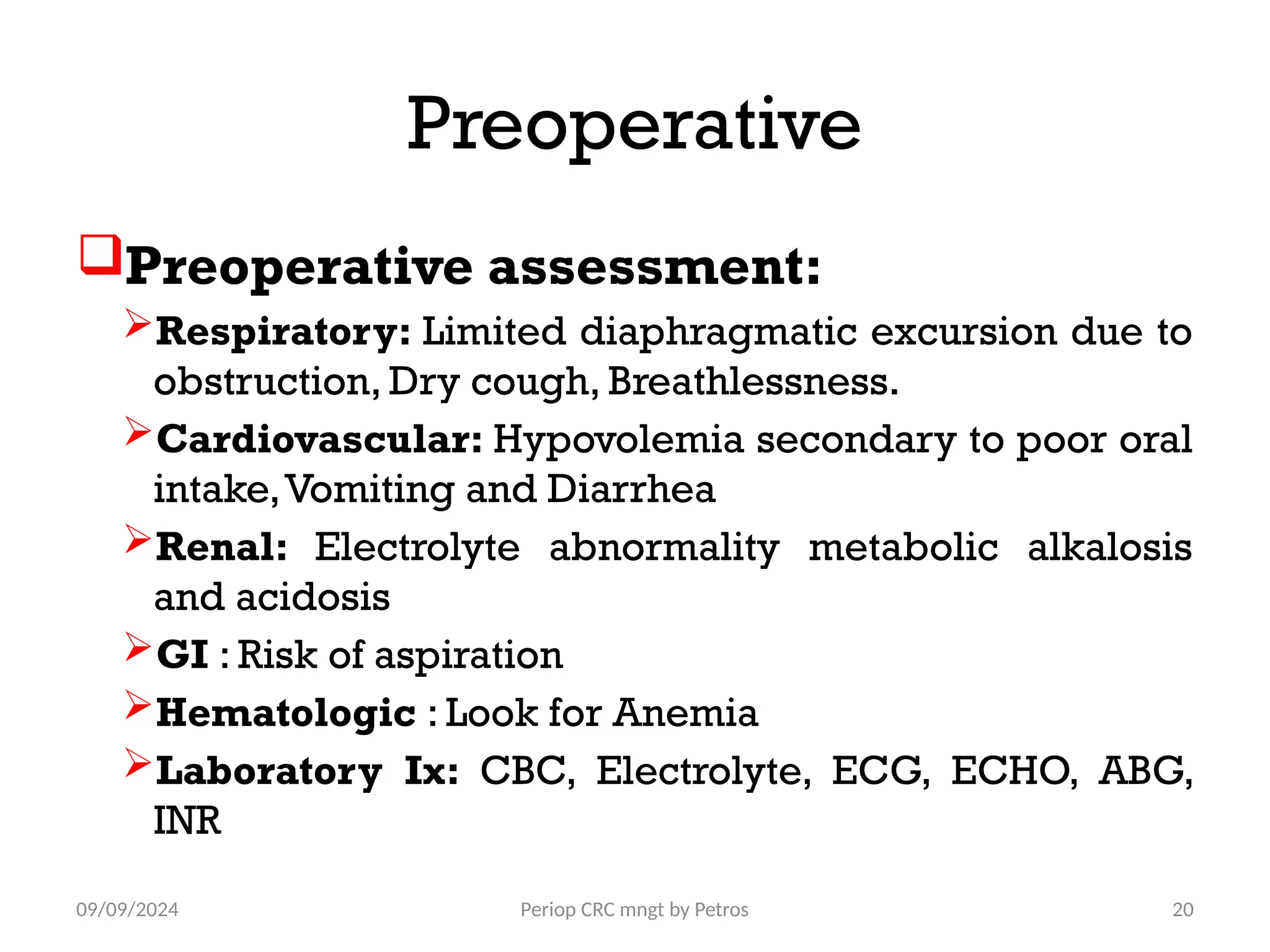 Peri-operative management of Colo-rectal Cancer | PPTX