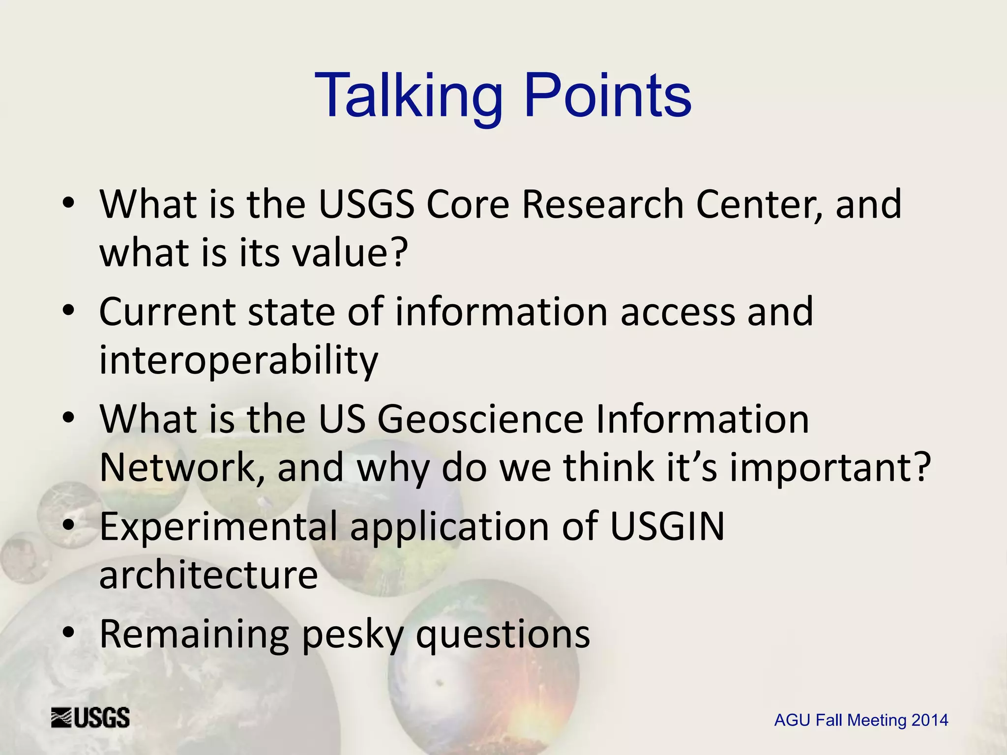 Standards promote interoperability of USGS data on the U.S. Geoscience ...