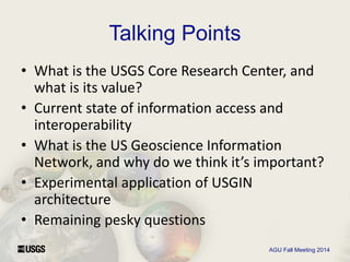 Standards promote interoperability of USGS data on the U.S. Geoscience ...