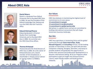 CRCC Asia - Living and Working in China | PPTX