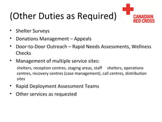 Canadian Red Cross Disaster Management | PPT
