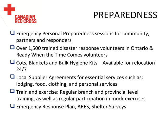 Canadian Red Cross Disaster Management | PPT