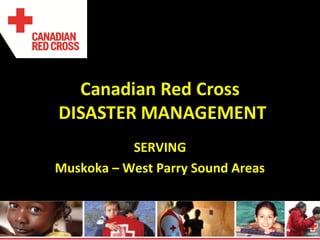 Canadian Red Cross Disaster Management