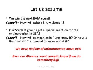 Project CRCE - Going Social | PPT