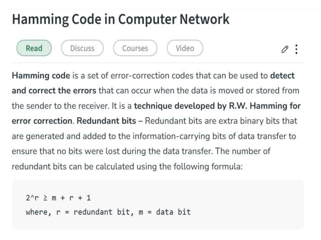 CRC_HAMMING code generation in computer networks | PPT