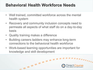 Integrating Recovery and Community Concepts into Behavioral Health ...
