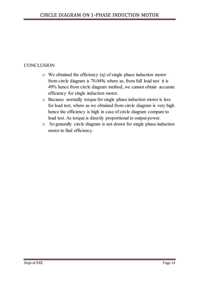 CIRCLE DIAGRAM ON 1-PHASE INDUCTION MOTOR | DOCX | Physics | Science