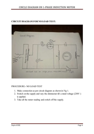 CIRCLE DIAGRAM ON 1-PHASE INDUCTION MOTOR | DOCX