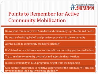 Community Radio: community mobilization and capacity building | PPTX