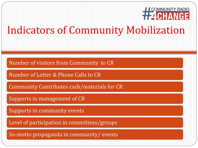 Community Radio: community mobilization and capacity building | PPTX ...