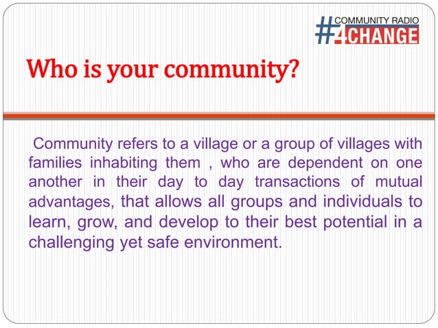 Community Radio: community mobilization and capacity building | PPTX ...