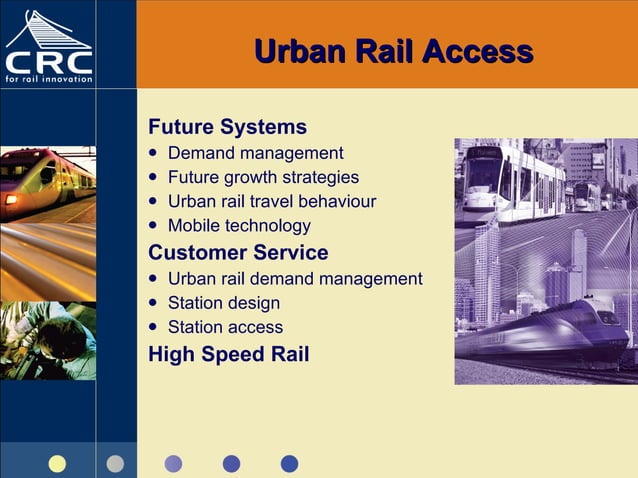 The CRC for Rail Innovation - About Us | PPT