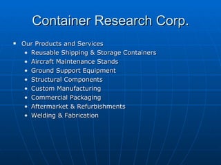 Crc presentation refurbishments | PPT