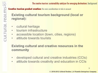 Creative tourism as a catalyst for sustainable development | PPT