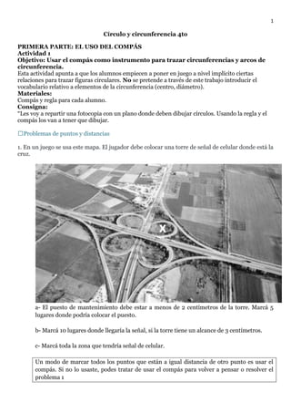 el circulo y la circunsferencia para cuarto | DOCX