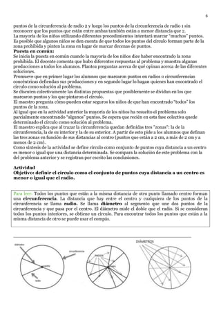 el circulo y la circunsferencia para cuarto | DOCX