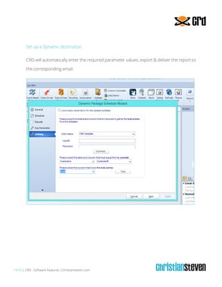 Software Features: CRD Crystal Reports Scheduler | PDF