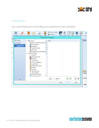 Software Features: CRD Crystal Reports Scheduler | PDF
